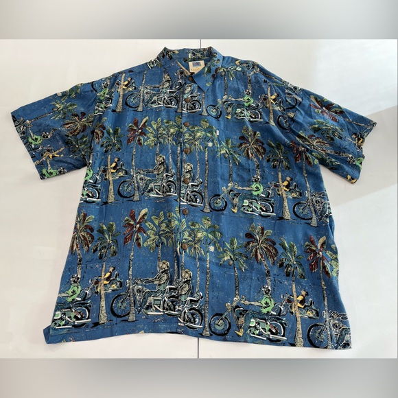 Kahala | Shirts | Kahala Avi Collection Hawaiian Shirt Motorcycle Palm ...